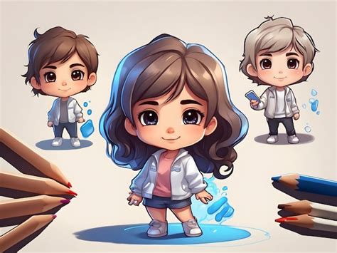 premium photo transform your ideas into a chibi cartoon illustration
