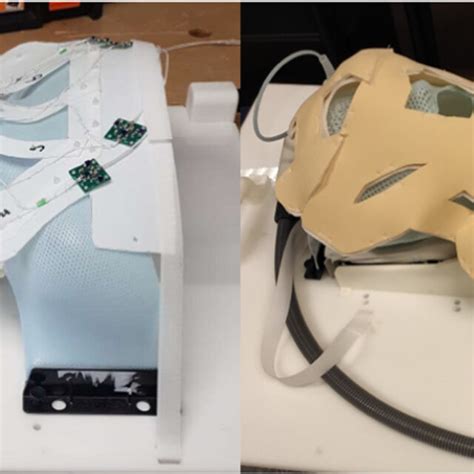 The Constructed Array On A Radiotherapy Mask Without Left And With