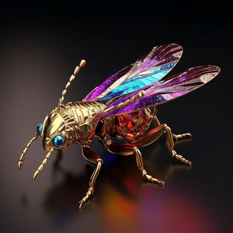 Premium Ai Image Insect Created From Gems Real Photo Generative Ai