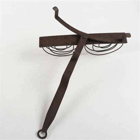 Primitive Wrought Iron Rotating Toaster 19th Century Ebth