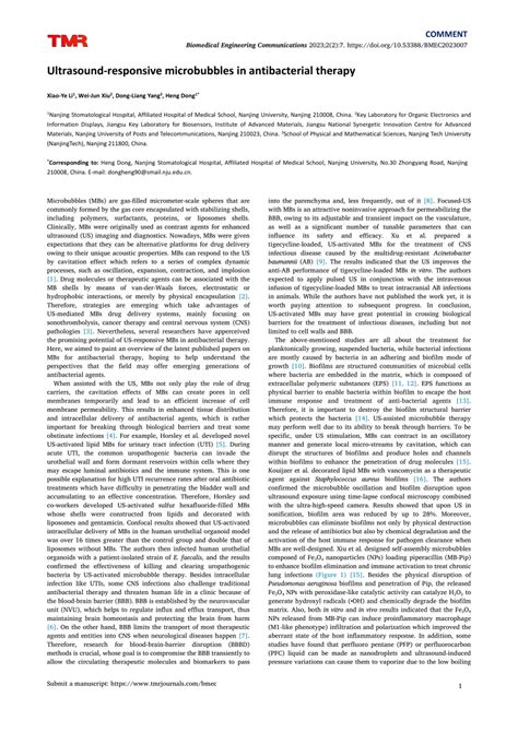 Pdf Ultrasound Responsive Microbubbles In Antibacterial Therapy
