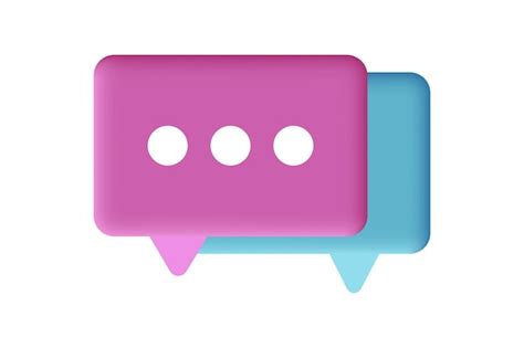 3d 말풍선 아이콘 디자인 프리미엄 벡터