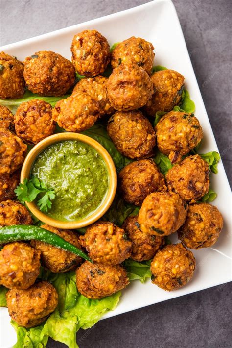 Moong Dal Vada Também Mungode Pakoda Pakode Pakore Moong Wada Pakora Ou Bhajiya Lanche Na