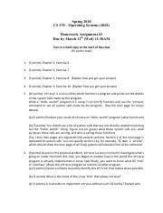 Cs Hw Pdf Spring CS Operating Systems Homework Assignment Due By