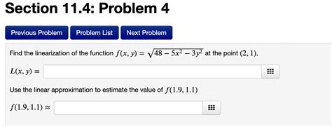 Solved Find The Linearization Of The Function