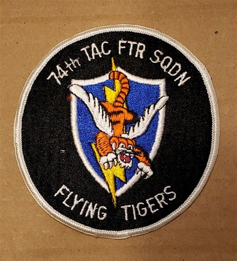 Original Usaf 74th Tactical Fighter Squadron Patch Vietnam Era Flying Tigers £37 73