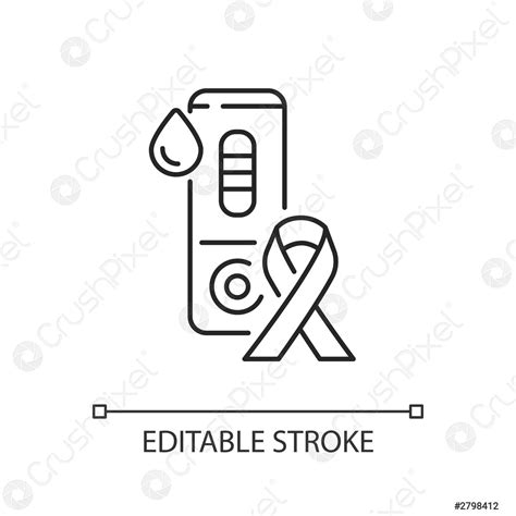 Hiv Test Linear Icon Stock Vector 2798412 Crushpixel