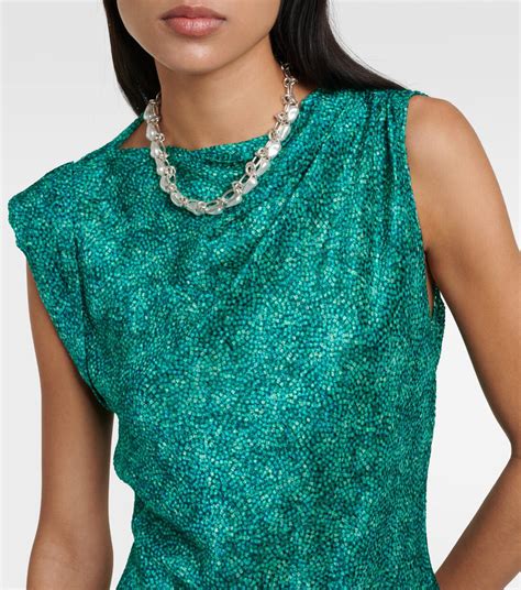 그린 Samia 실크 블렌드 탑 Isabel Marant Mytheresa