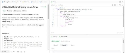 Leetcode Solved K Th Distinct String Problem Sparsh Kansal Posted On