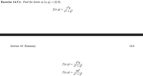Solved Please Solve The Multivariable Limits Below I Am Chegg