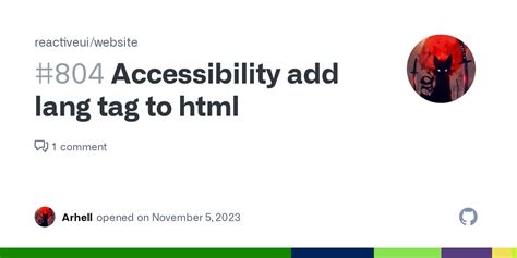 Accessibility Add Lang Tag To Html Issue 804 Reactiveui Website