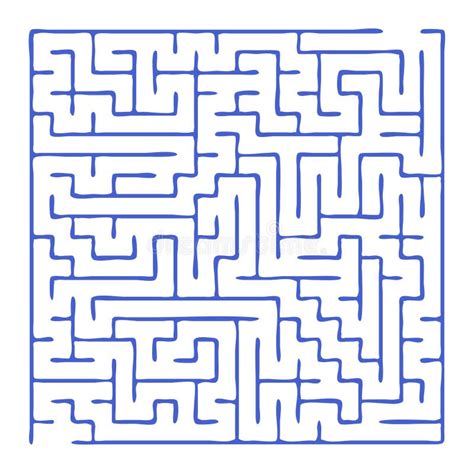 Maze Shape Design Element There Is One Entrance And Exit And One Correct Path But Many Paths