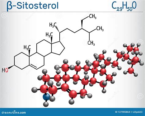 Beta Sitosterol Molecule It Is Phytosterols Plant Sterols Str Stock