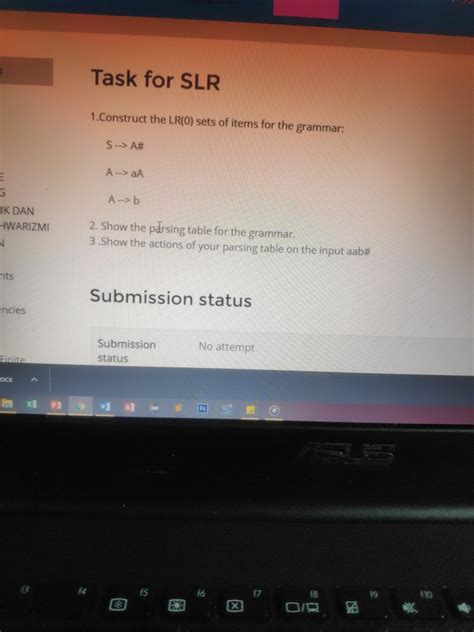 solved task for slr 1 construct the lr 0 sets of items for