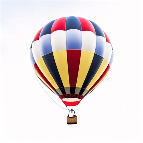 Premium Ai Image Colorful Hot Air Balloon Isolated On White Background