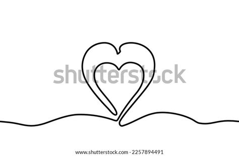 Heart Continuous Line Drawing Symbol Vector Stock Vector Royalty Free Shutterstock