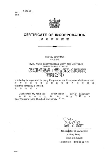 Certificate Of Incorporation Indonesia