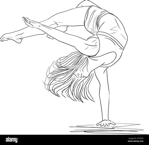 Young Hip Hop Dancer Breake Dancing Woman Young Woman Dancing At
