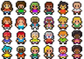 Tiny Characters Set Opengameart Org