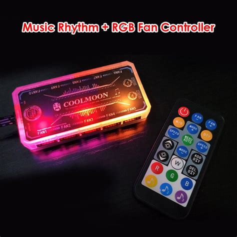 Cooling Fan Hub Rgb Fan Argb Controller Remote Control Computer Case Adapter F Ebay