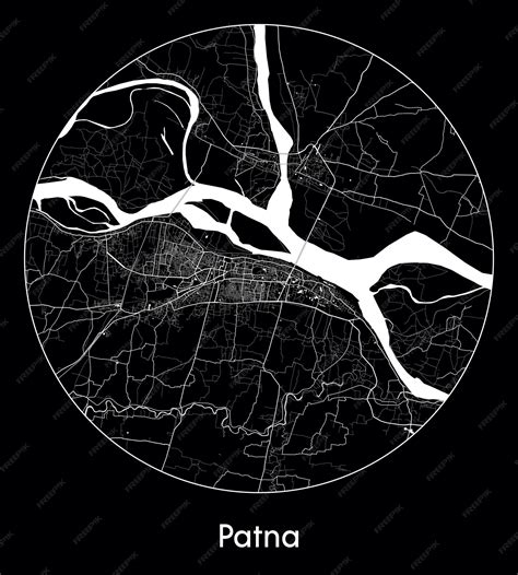 Premium Vector City Map Asia India Patna Vector Illustration