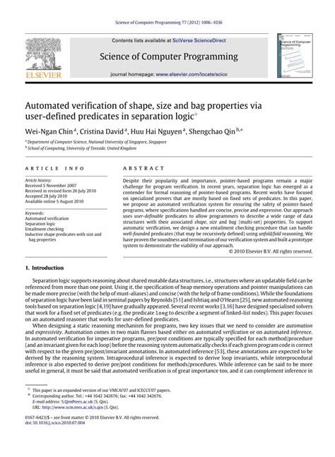 Pdf Automated Verification Of Shape Size And Bag Properties Via User