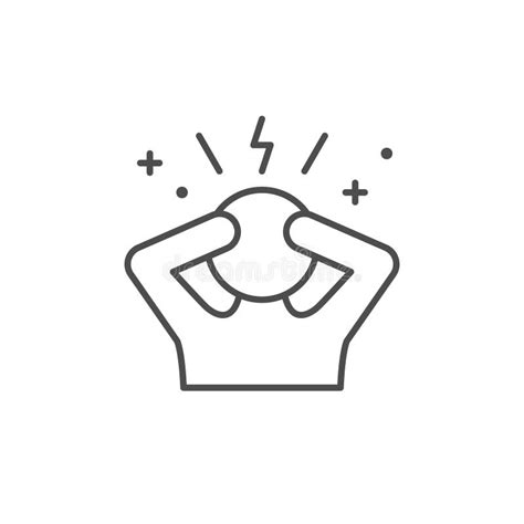 Anxiety Line Icon Concept Anxiety Vector Linear Illustration Symbol