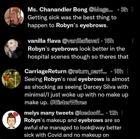 Robyn Browns Eyebrows Steal The Show As She Fights Covid 19 In The