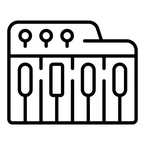 Synthesizer Keyboard Icon Outline Vector Dj Piano 14988803 Vector Art