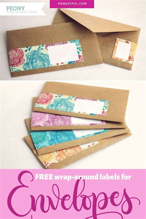 Envelope Labels For Addressing Pattern Wrap Around Labels