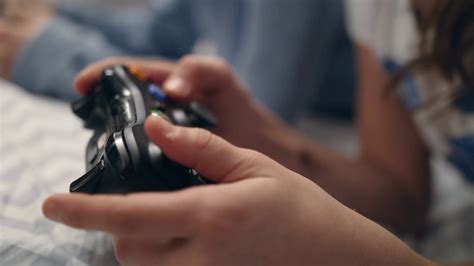 Girl Hand Holding Game Joystick Close Up Of Stock Footage Sbv 331088327 Storyblocks