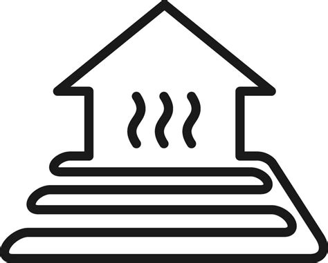 Underfloor Heating System Icon Radiant Heat Illustration 45722686