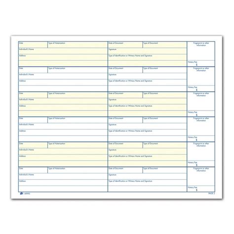 Free Notary Journal Template Printables