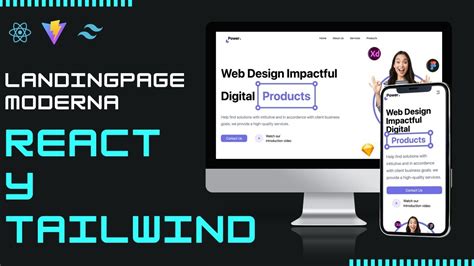 🚀 landing page moderna con react js vite tailwind css 🚀 youtube