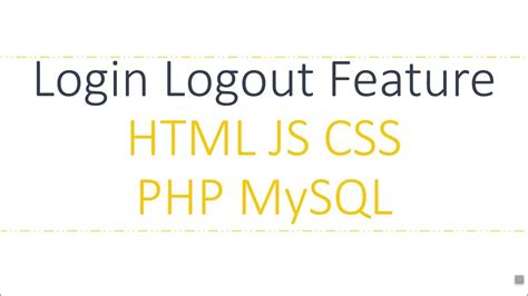 Php Project Login Logout System With Php And Mysql Introduction