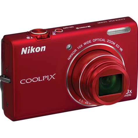 Used Nikon Coolpix S6200 Digital Camera (Red) 26275B B&H Photo