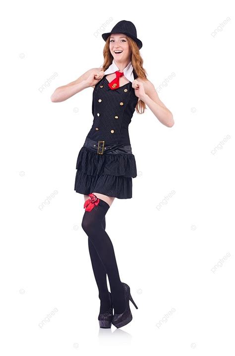 المرأة، اللباس، كما، رجل عصابة، عزل عزل، على أبيض الخلفية والصورة
