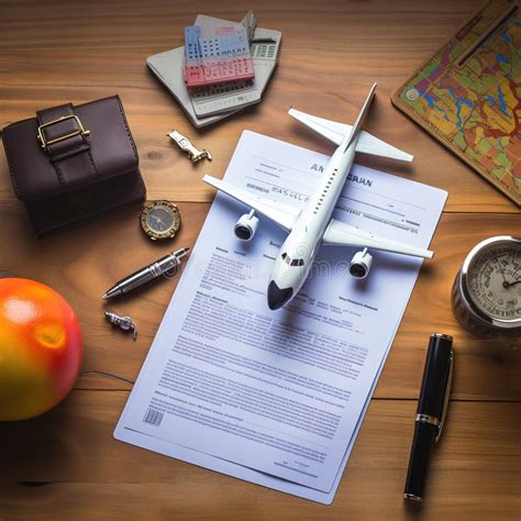 Top View Of Travel Insurance Application Form First Class Boarding