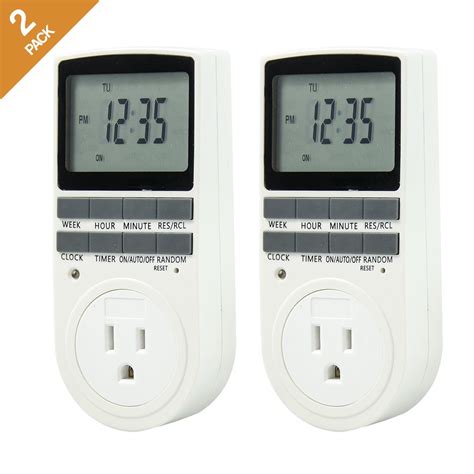 Comforday Small Digital Timer 15a 1800w 7 Day Programmable 3 Prong