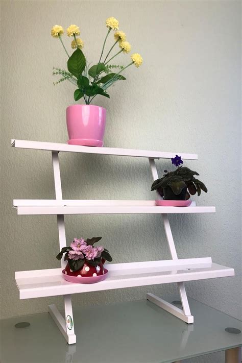 ᐉ Підставка для квітів Bestand Каскад 660 на 3 полички завдовжки 66 см 57 см Білий • Краща ціна