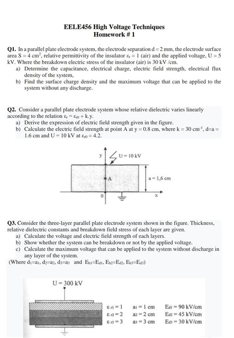 Solved Eele456 High Voltage Techniques Homework 1 Q1 In A