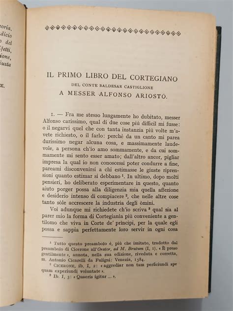 Edizione Del Libro Del Cortegiano Di Baldassarre Castiglione