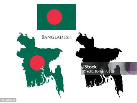 バングラデシュの旗と地図のイラストベクター画像 バングラデシュ国旗のベクターアート素材や画像を多数ご用意 バングラデシュ国旗
