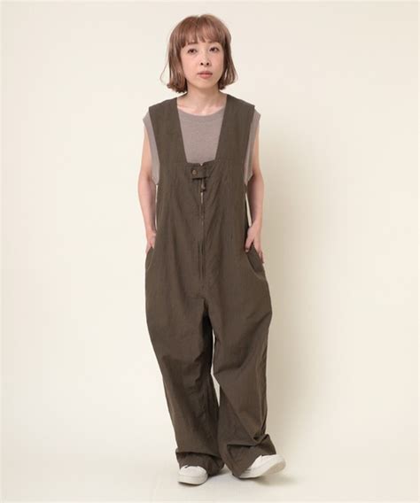 RNA NアールエヌエーエヌのO0703 C L テンセルワークオーバーオールサロペット オーバーオール WEAR