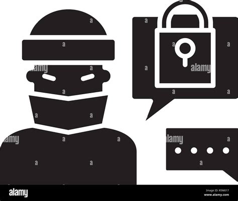 Hacking Access System Black Icon Vector Sign On Isolated Background Hacking Access System