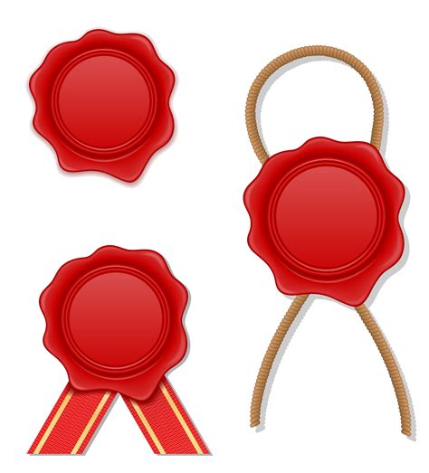Red Wax Stamp Vector Illustration 492938 Vector Art At Vecteezy