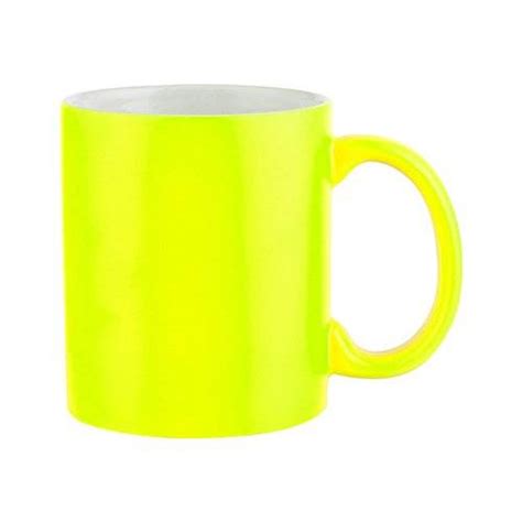 Kubek 330 ml Fluo Color do sublimacji żółty półpaleta Żółty Kubki