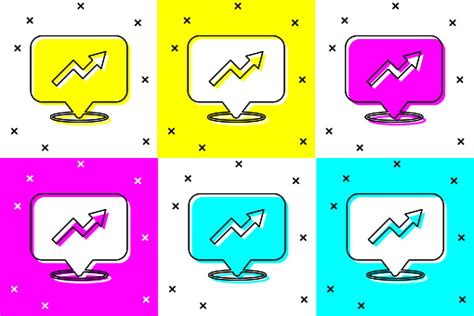 색상 배경에서 격리된 재무 성장 증가 아이콘을 설정합니다 매출 증대 벡터 0명에 대한 스톡 벡터 아트 및 기타 이미지 0명 개념 검은색 Istock