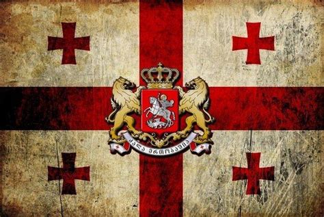 საქართველოს დროშა და გერბი Georgia Flag Flag Country Wallpaper