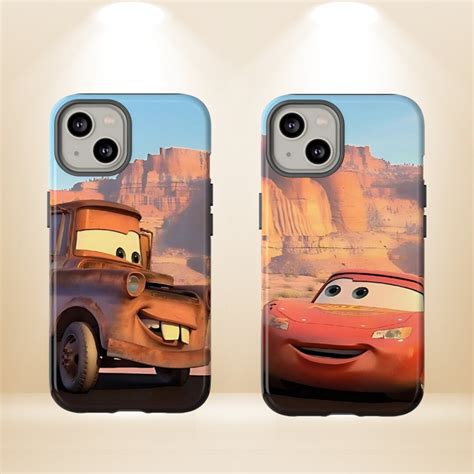 Lightning Mcqueen And Hook Couple Phone Case Couple Phone Case Lightning Mcqueen Phone Case